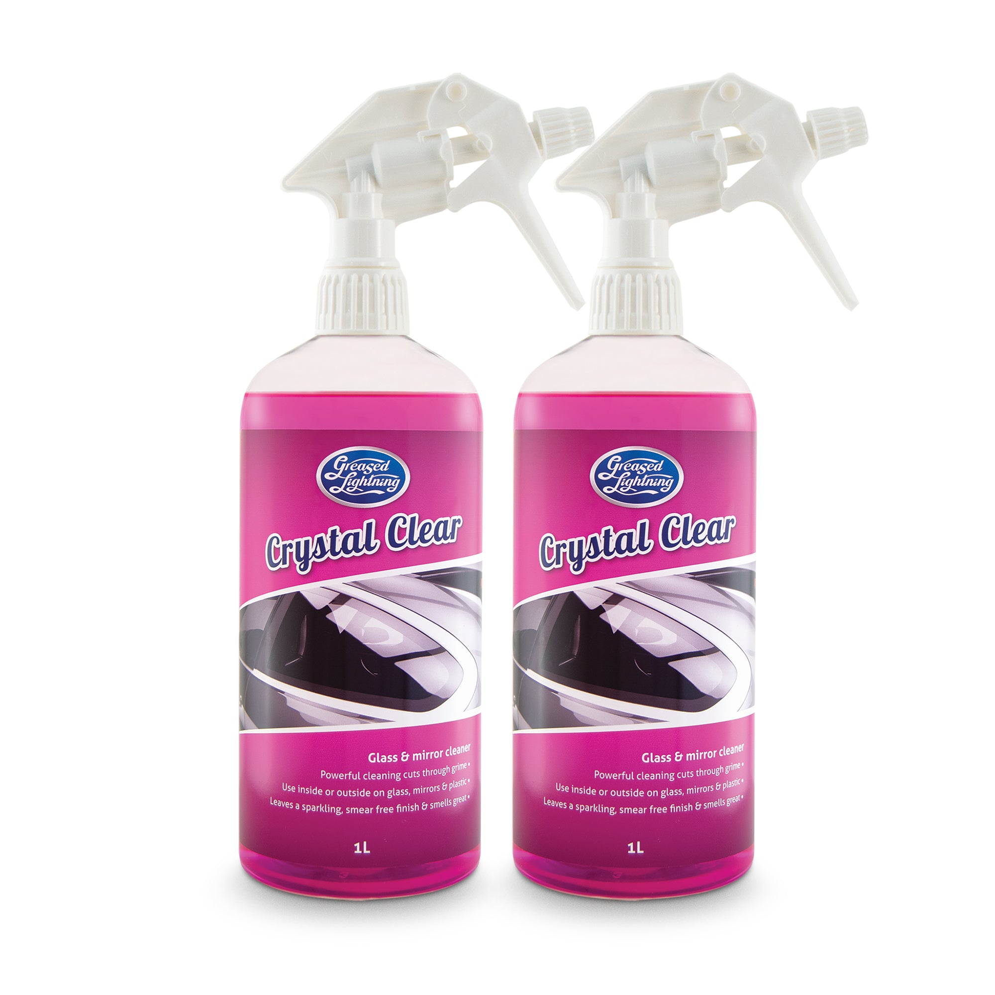 Greased Lightning Crystal Clear Twin Pack - Glass & Mirror Cleaner 2 x